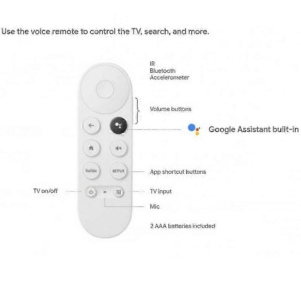 G9N9N For Chromecast 4K Google TV Voice Bluetooth IR Remote Control ...