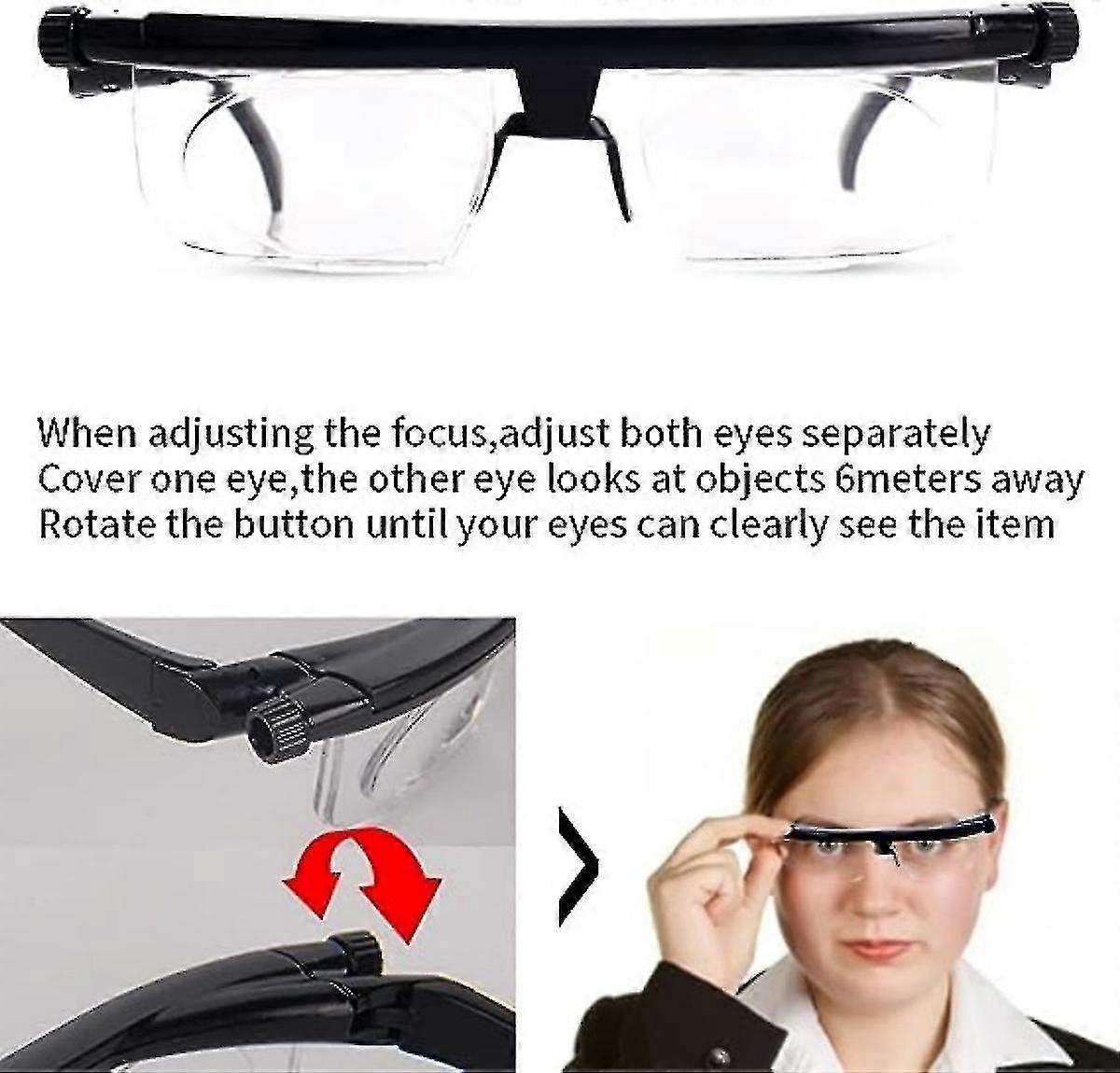 Adjustable eyeglasses for near and far sight, lightweight reading glasses for women and men-Good ...