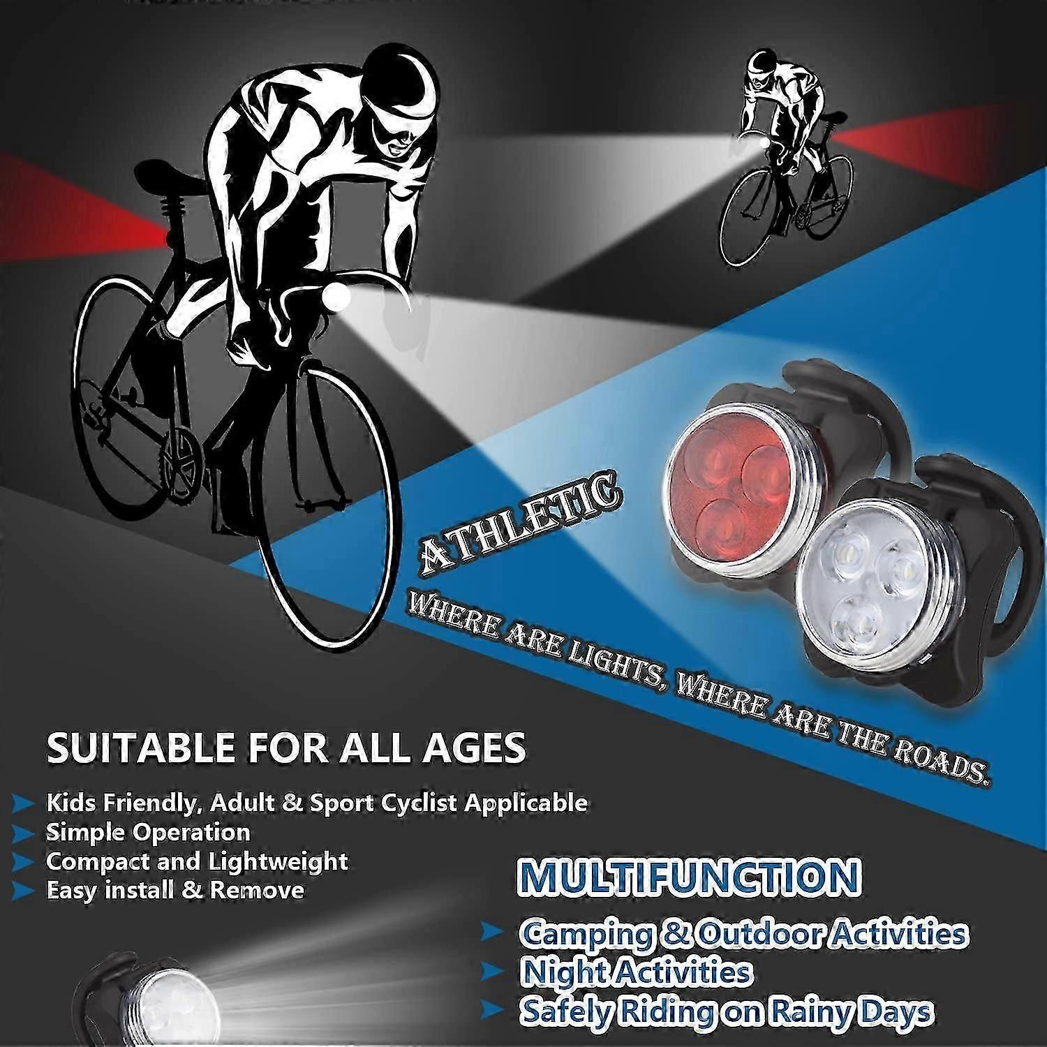 Bike Light Set, Super Bright USB Rechargeable Bike Light, Waterproof Mountain Road Bike Light ...