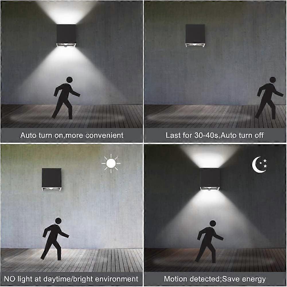 Outdoor Wall Light Motion Sensor 12W LED Wall Light, IP65, Sensor Wall ...