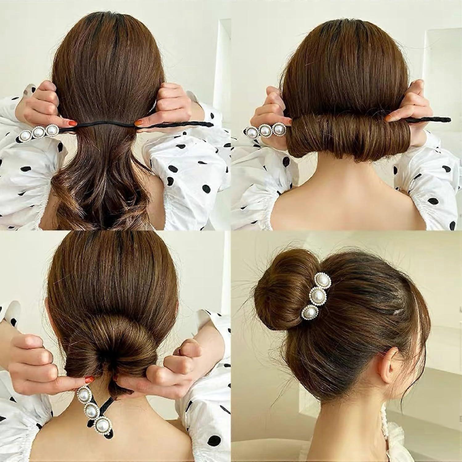Magic Bun, 2 Pieces Bun Headband, Bun, Donut Bun Maker Hairstyle ...
