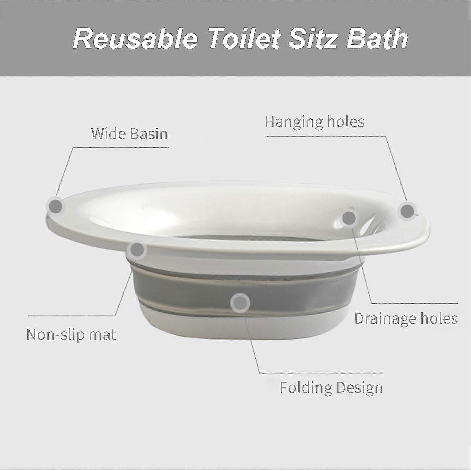 Sitz Bath for Toilet Collapsible Seat Sitz Foldable Squat Free Sitz ...