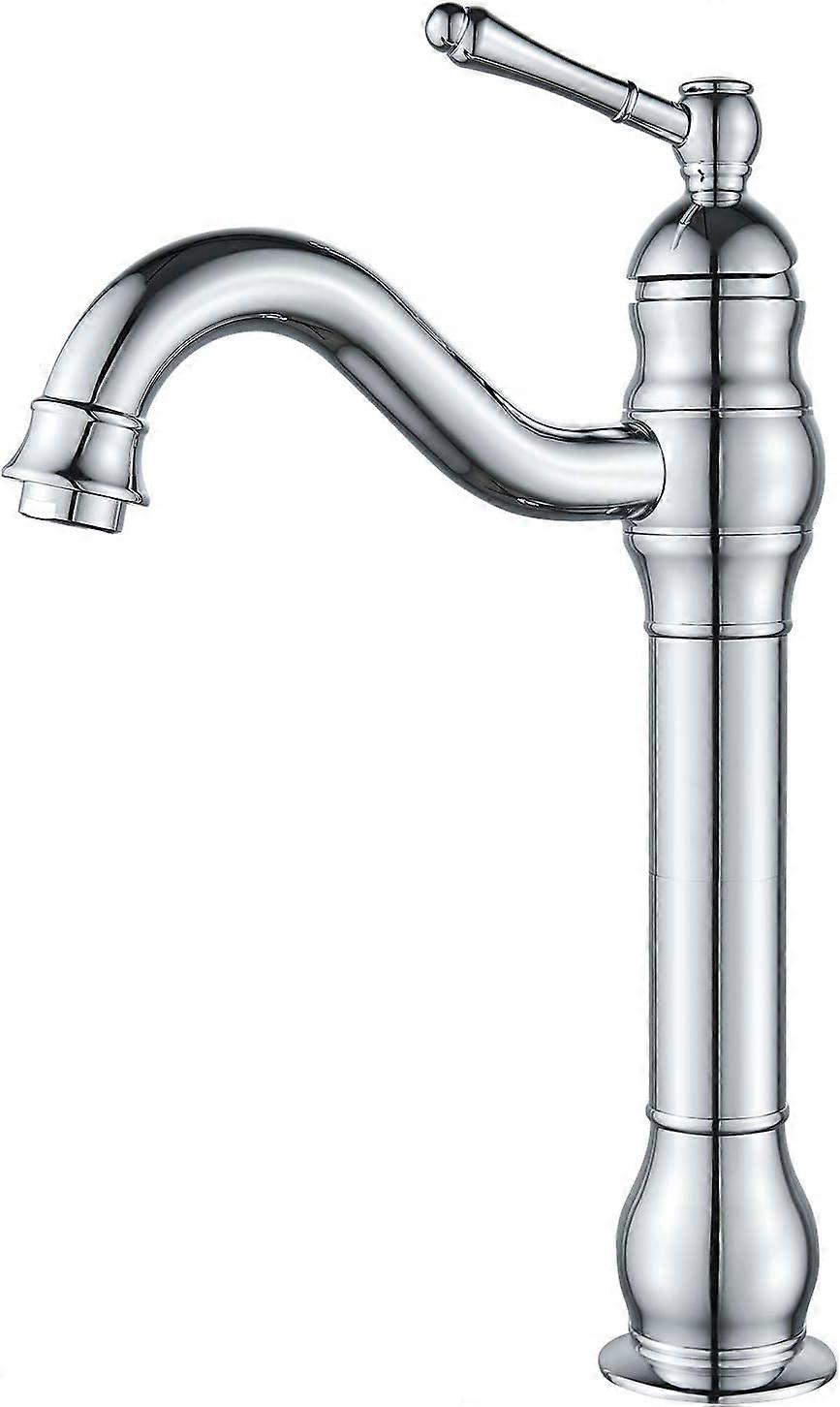 Stylish Sink Faucet, Solid Brass Construction Chrome Finish Bathroom ...