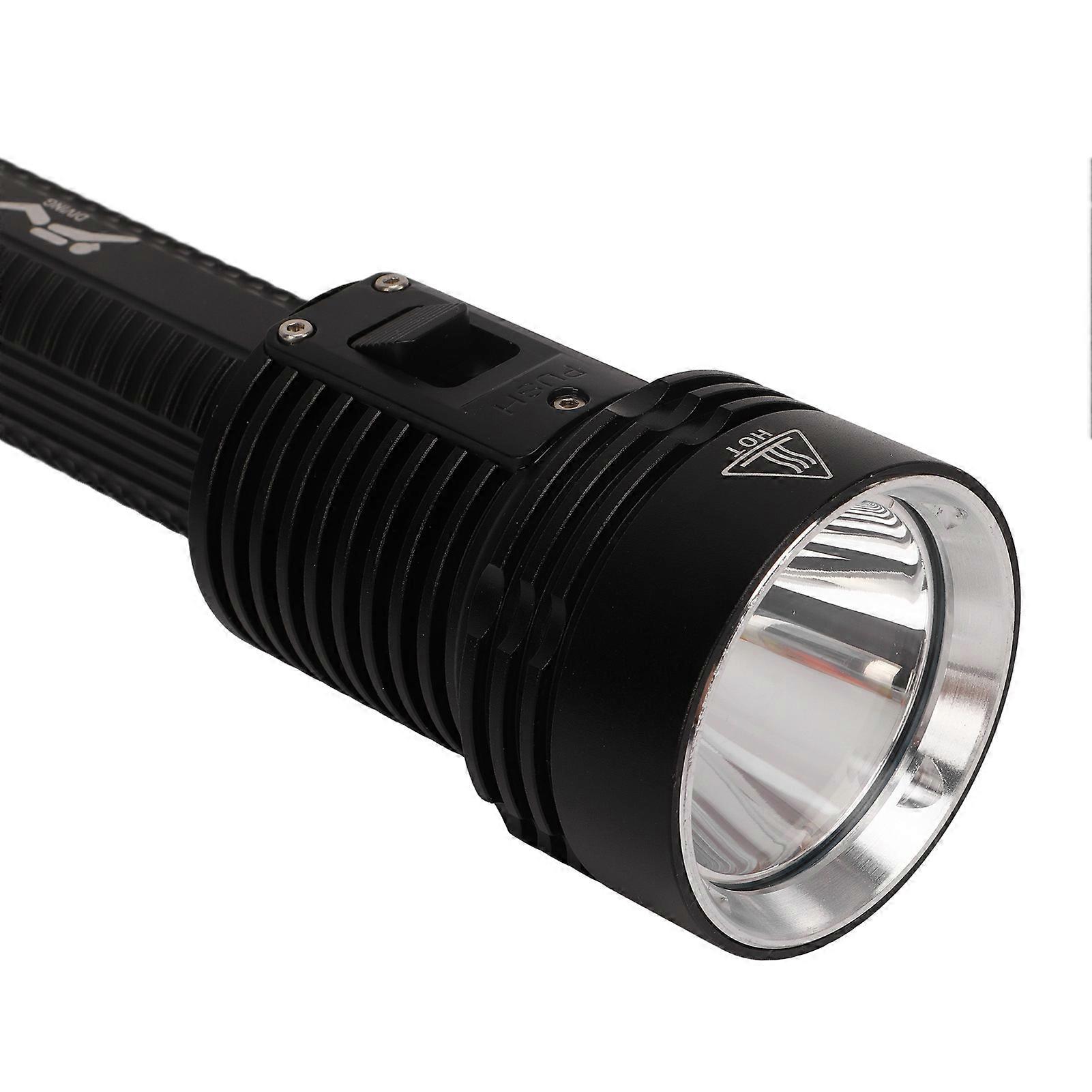 T40 Diving Flashlight Magnetron Switch Strong Light Dive Torch IPX8 ...