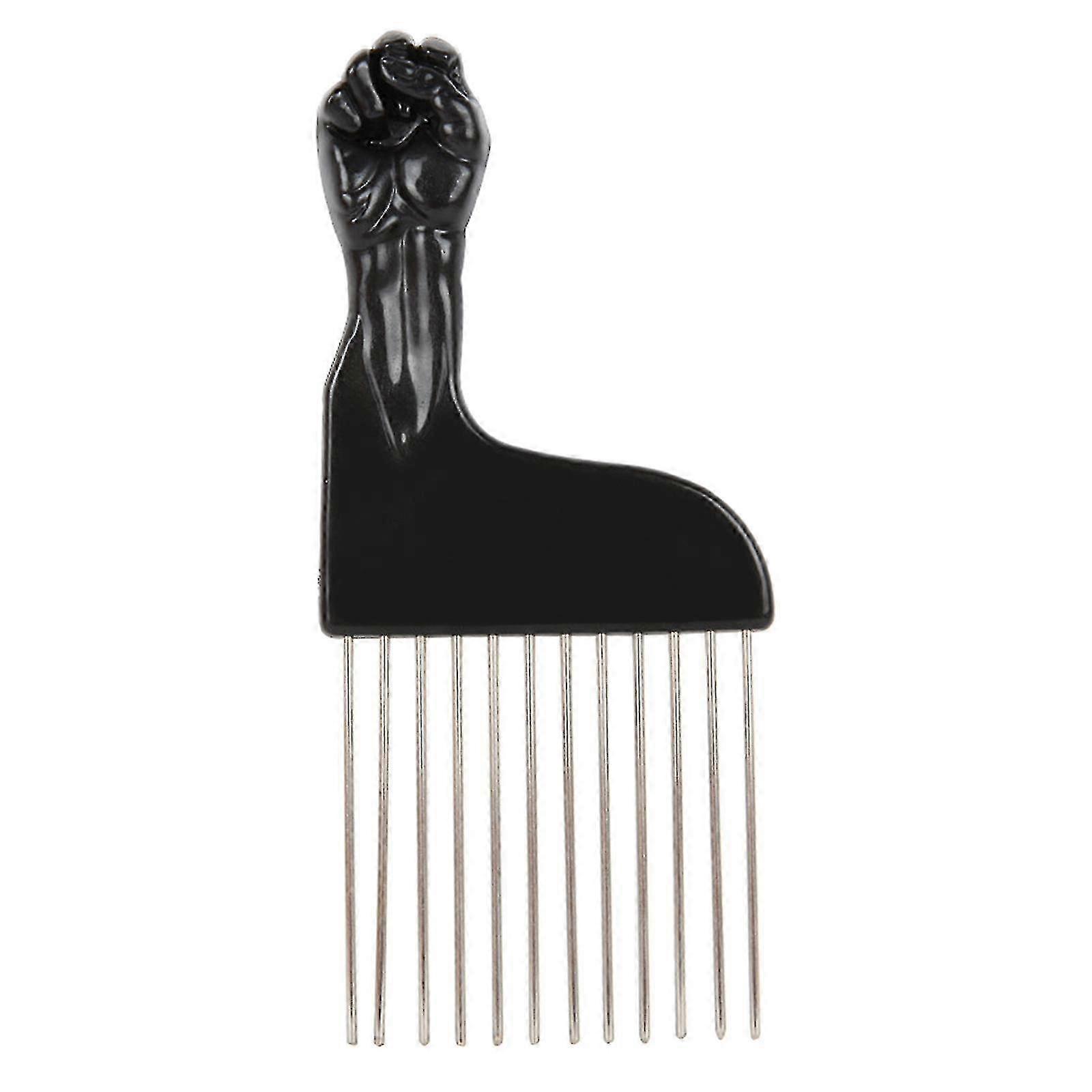 2025 Metal Afro Comb Hair Pick with Folding Handle, Fist Design for ...