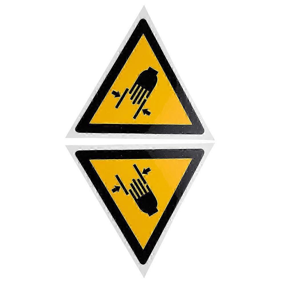 2 Pcs Warning Hand Crushing Signs Hand Crushing Warning Labels Hand ...