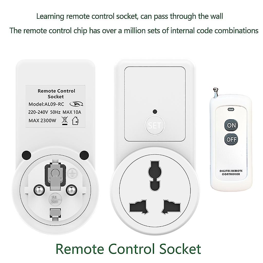 Remote Control Power Outlet Light Switch Plug For Smart Socket Eu ...