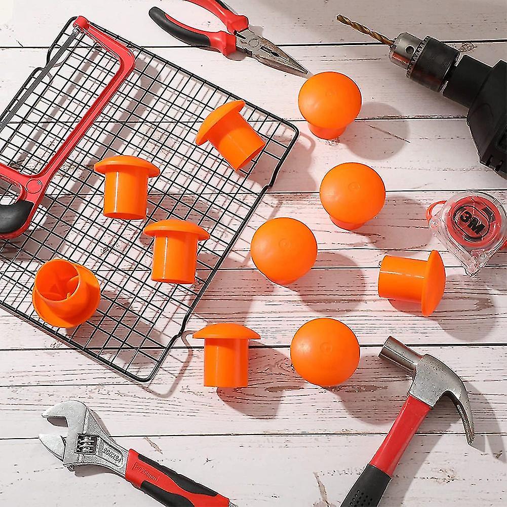 100 Pcs Rebar Cap Rebar Safety Caps For Rebar 3 To 7, Oran , 2.36 ...