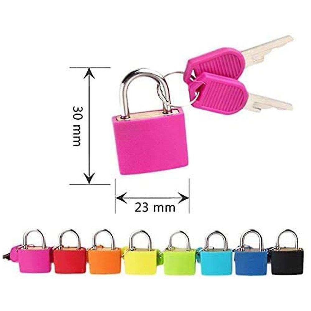 16 Pcs Suitcase Lock with Keys Small Locks Colored Padlock Luggage Lock ...