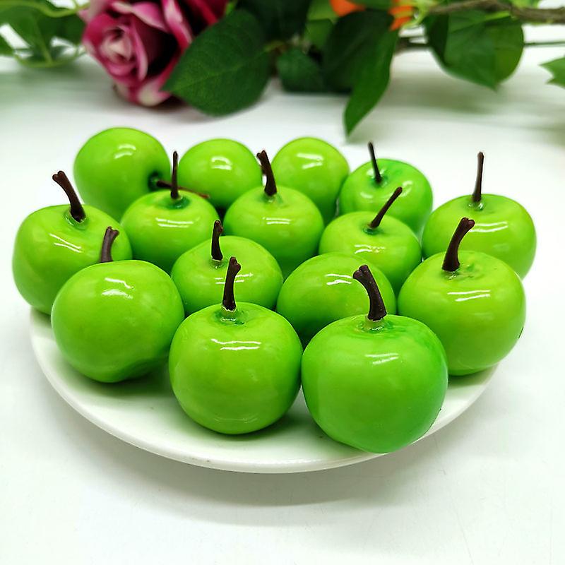 20 Pcs Artificial Simulation 1.3 Inch Mini Green Apple Fake Fruit | Fruugo UK