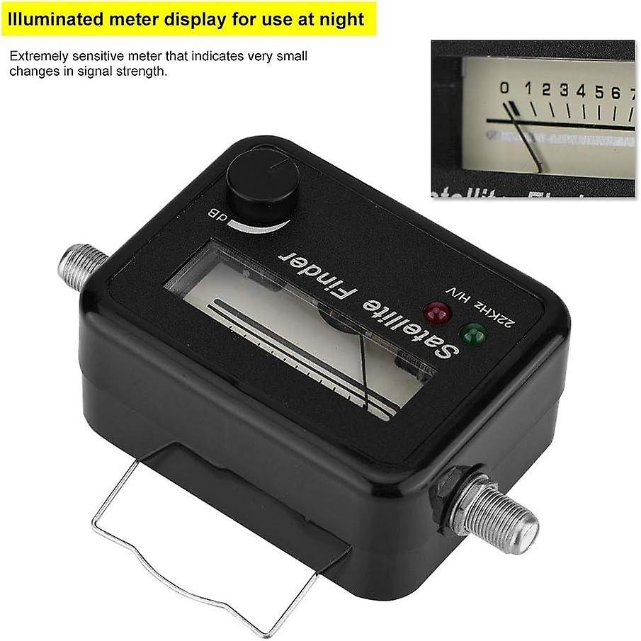 Satellite Finder, Digital Signal Meter with Black Background and White ...