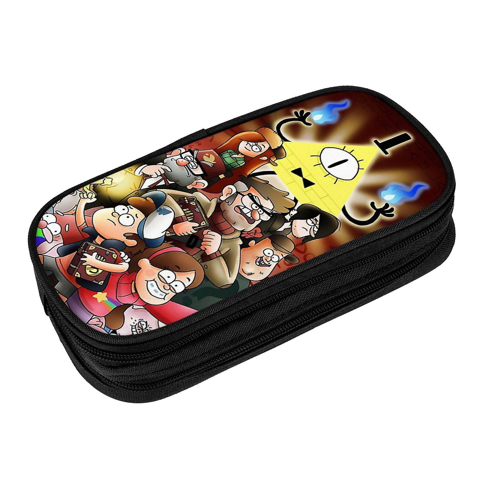 Gravity Falls Pencil Case with Zipper, Big Capacity Pen Pouch Large ...