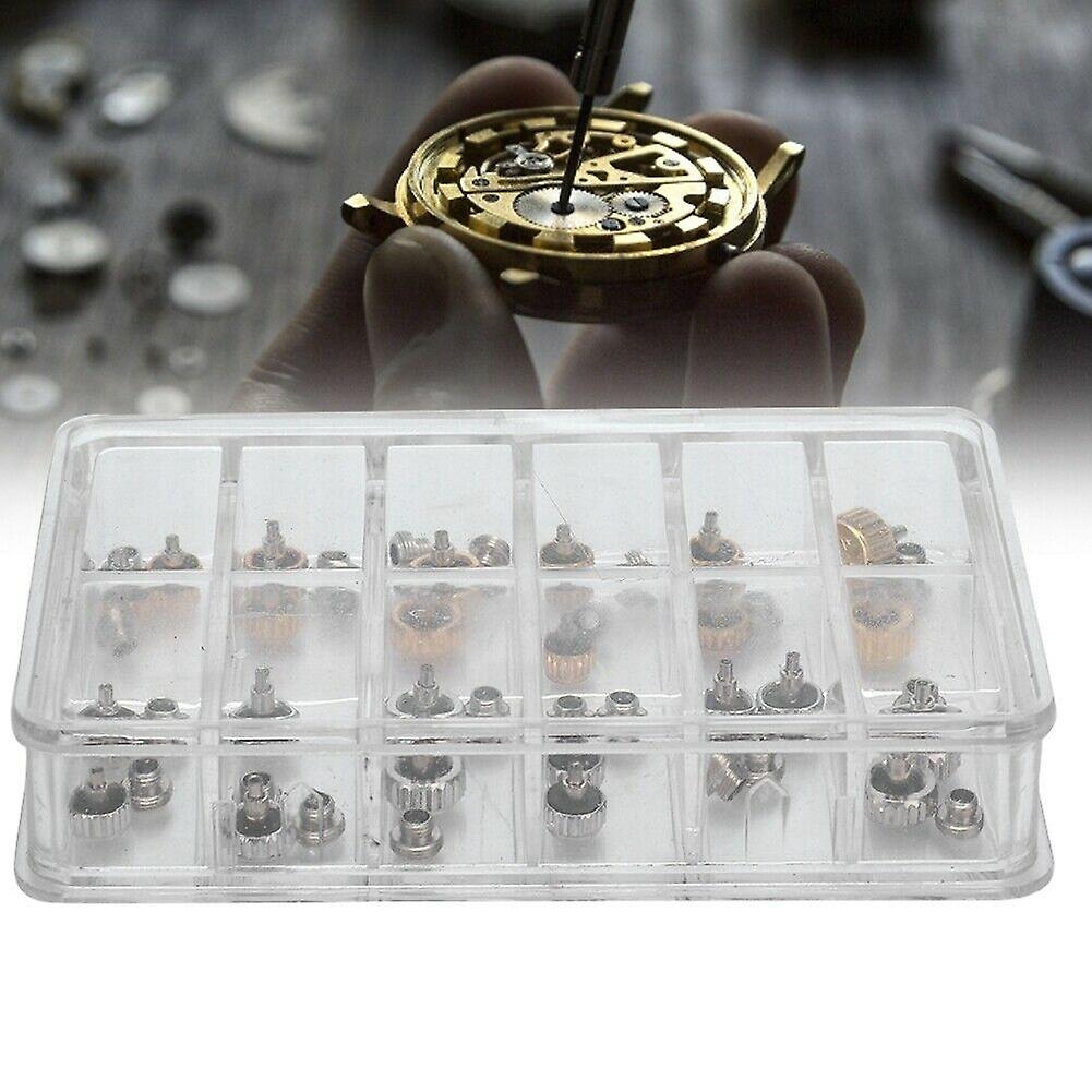 40PCS Watch Crowns Watch Waterproof Replacement Assorted Repair Tools ...