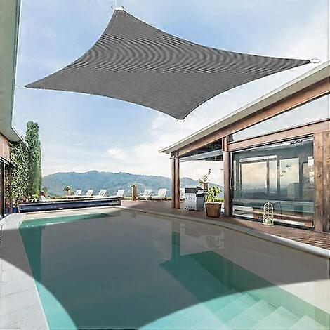 Shade Sail 3 x 5 m-Outdoor Sun Waterproof Anti-UV Awning for Garden ...