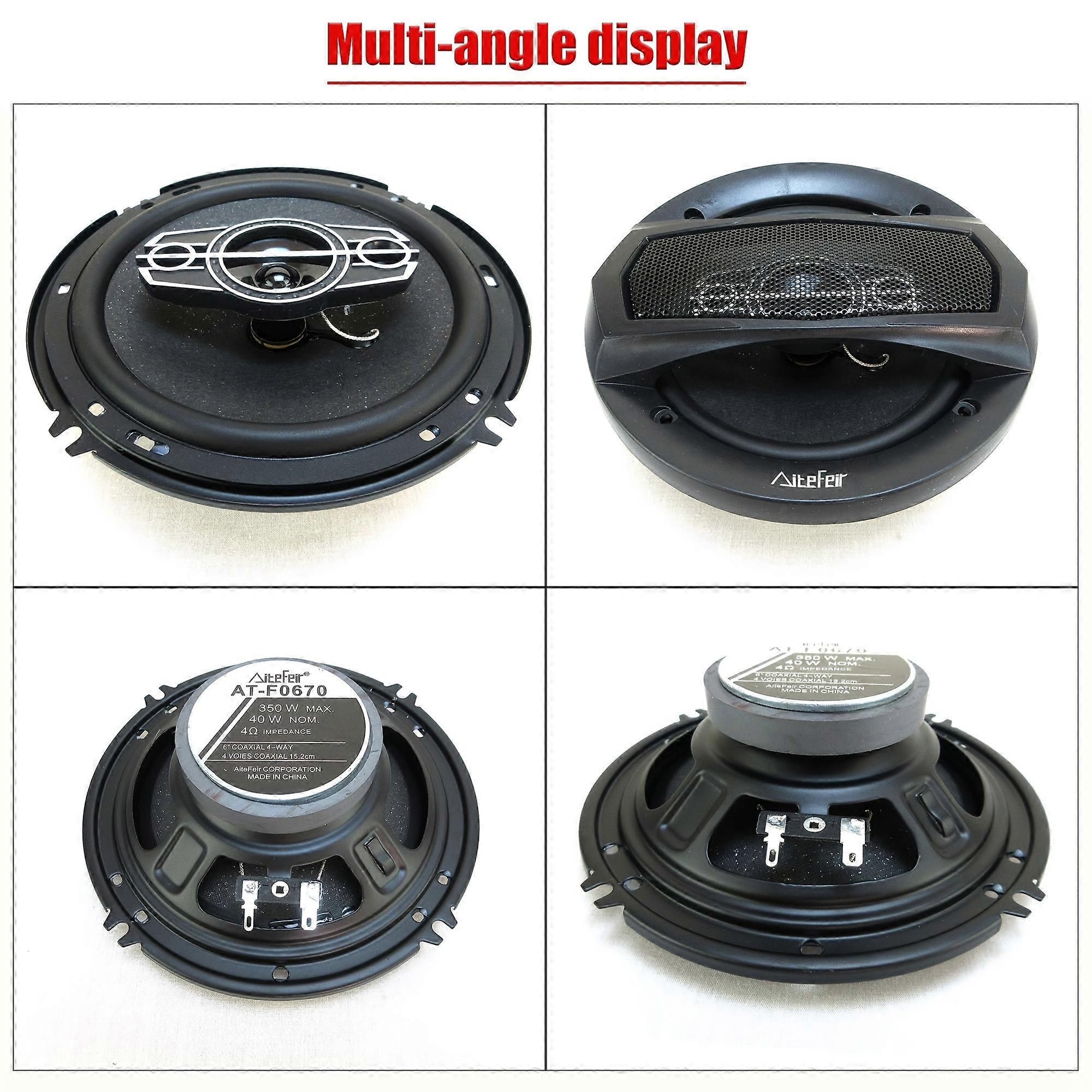 1-Pair 6Inch 700W 4-Way Car HiFi Coaxial Speaker With Dust Cover And ...