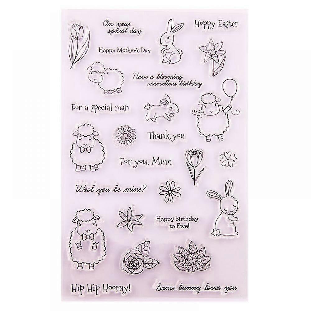 Transparent Stamp Set for Card Making and DIY Scrapbooking - 2Pcs Sheep ...