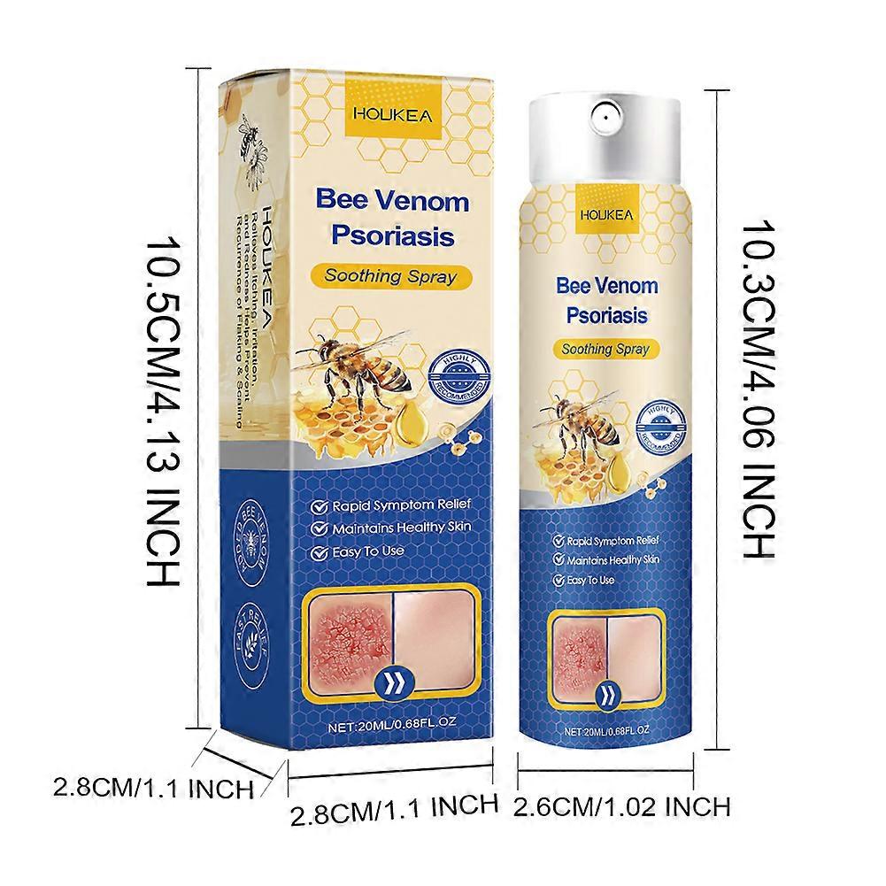 Bee-Venom Psoriasises Care Spray Anti-Itch Multi-Symptom Liquid Redness ...