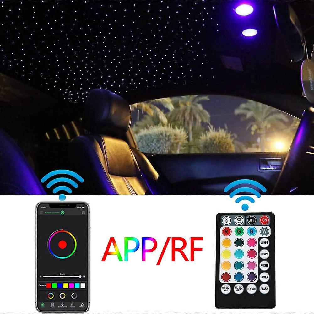 6W RGBW Car Roof Star Light Smartphone APP Music Controller Fiber Optic ...