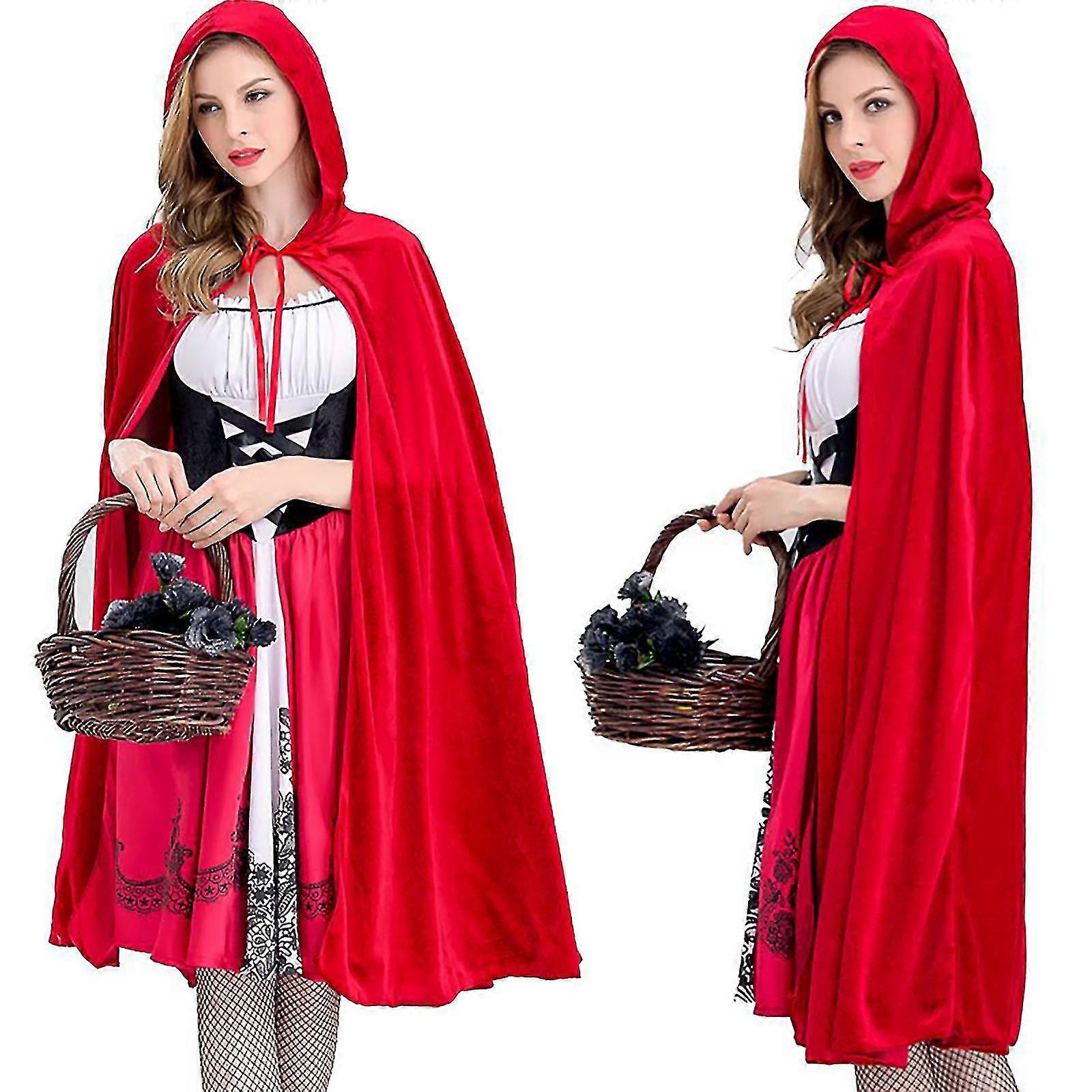 Cosplay Little Red Riding Hood Cosplay Costume Cape Cloak Dress Outfits ...