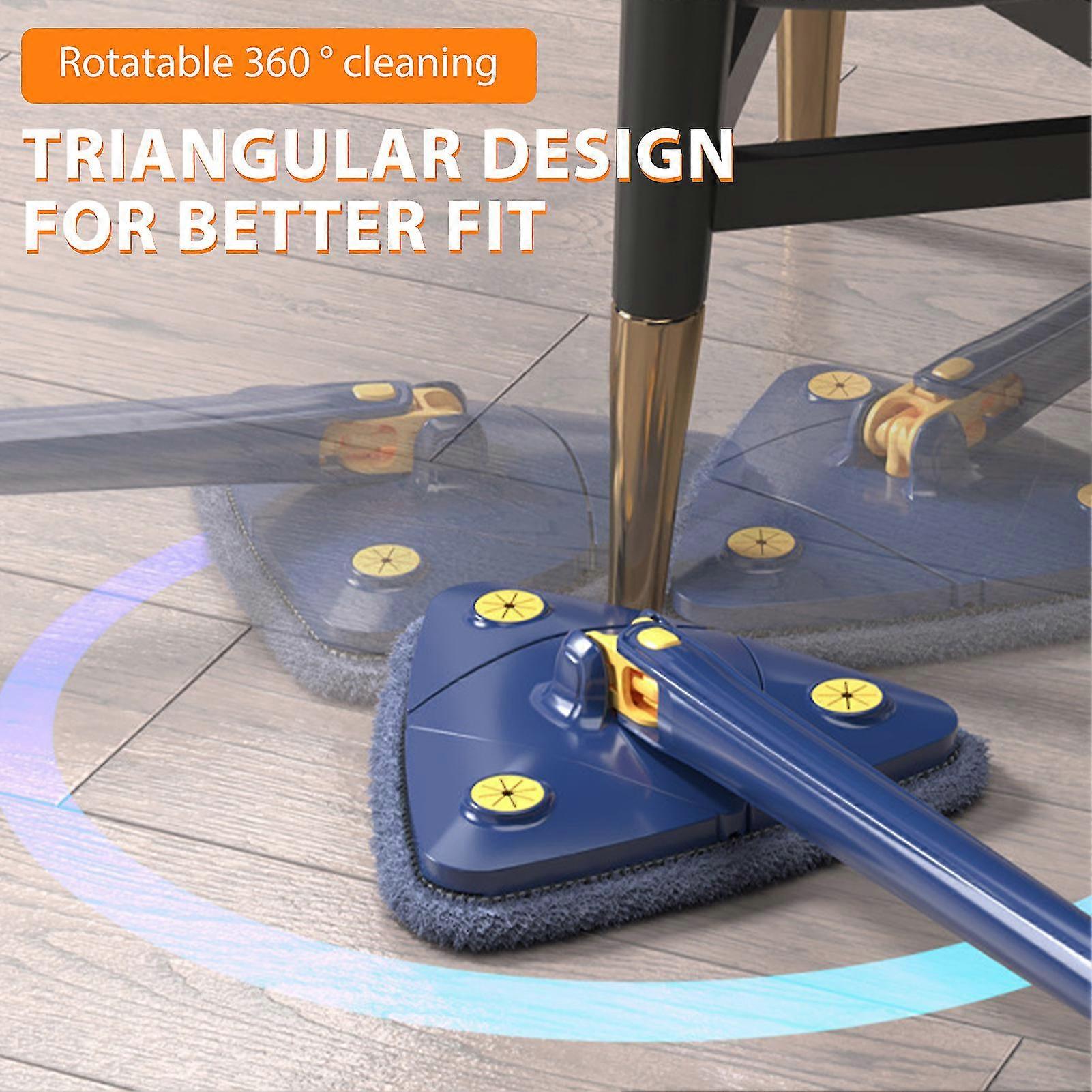 360 Rotatable Adjustable Cleaning Mop Wet & Dry Dual Use Triangle Free ...