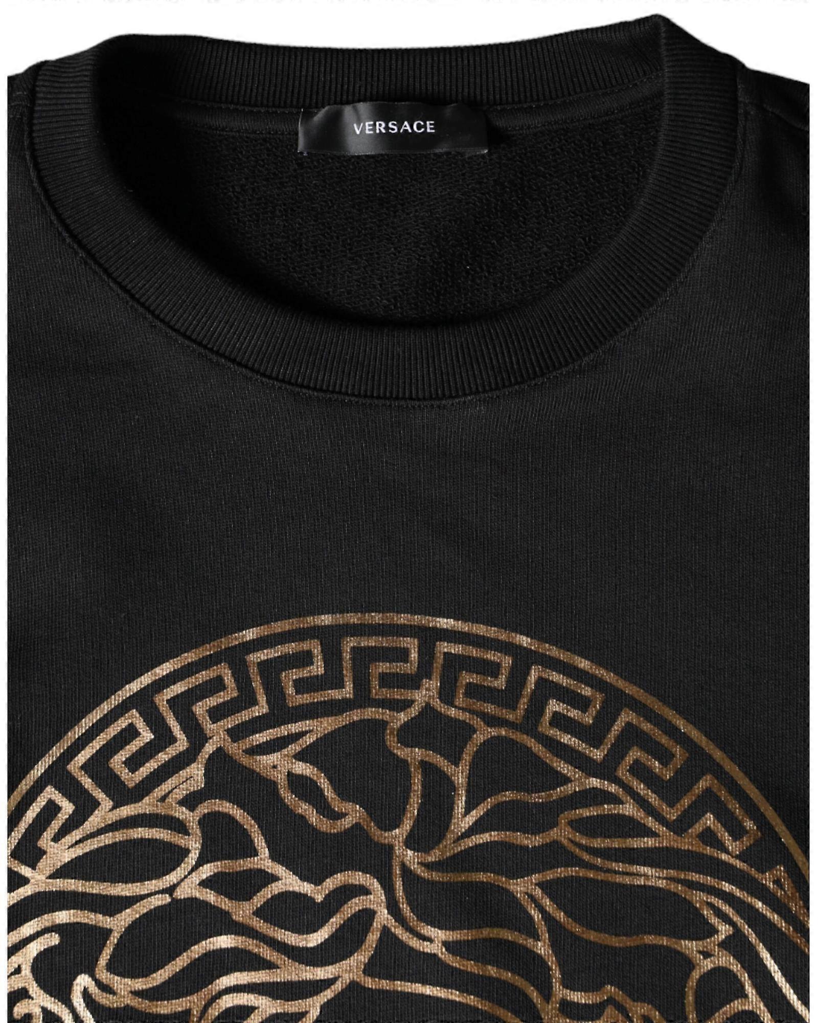 Versace Men's Medusa Crew Neck Sweatshirt Black | Fruugo UK