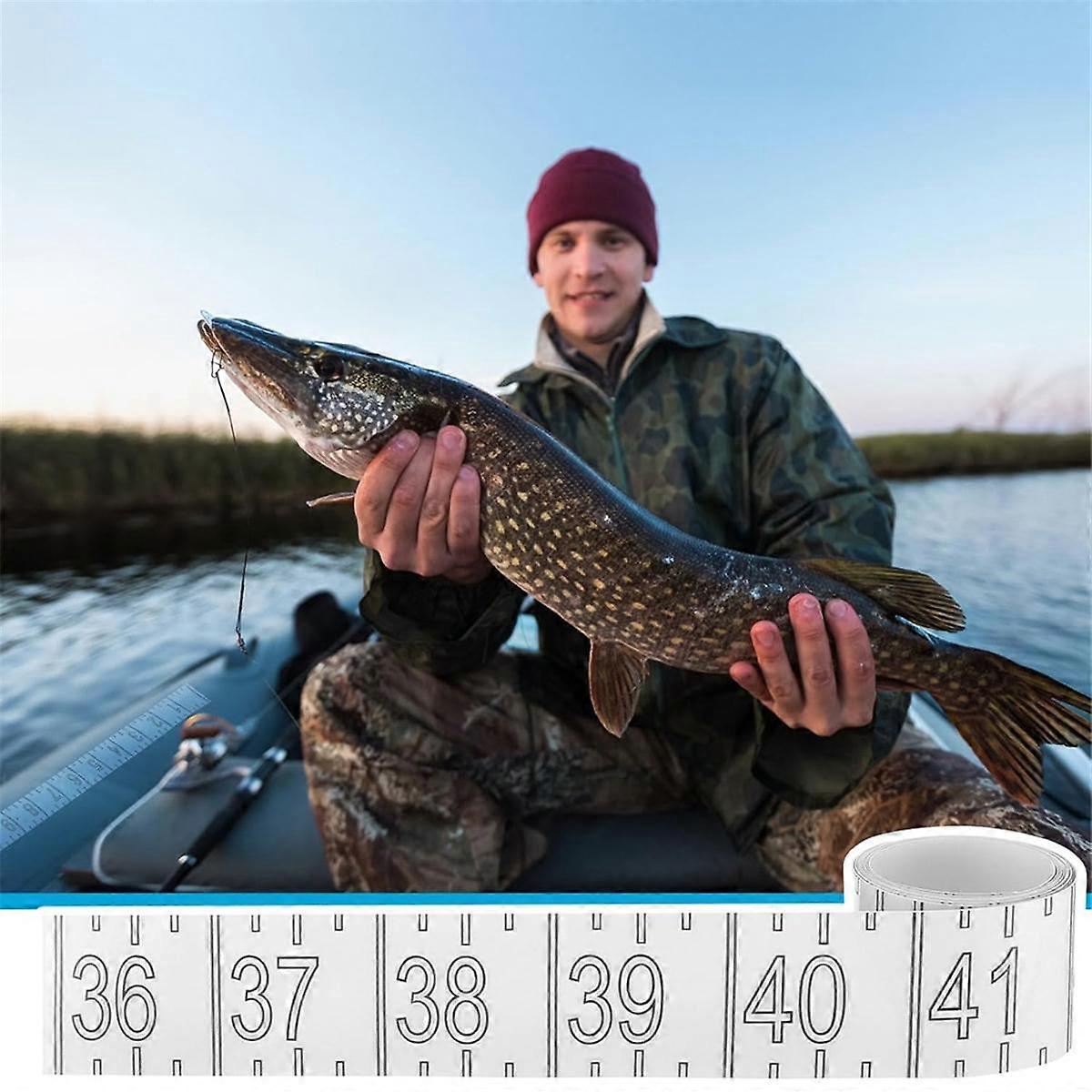 72 Inch Fish Measuring Tape Waterproof Fish Ruler Sticker Decal Clear ...