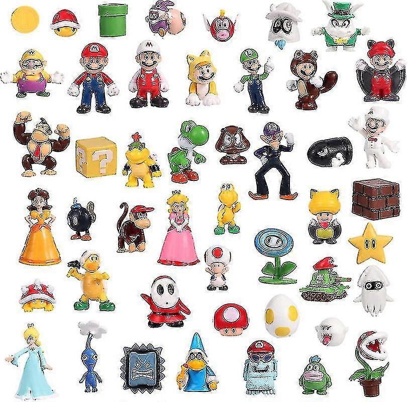 48 pcs Super Mario Bros Action Figure Doll Playset Figurine Gift[PB ...