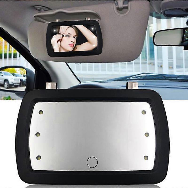 Car Led Makeup Mirror Car Sun Visor High-Definition Interior Mirror Car ...