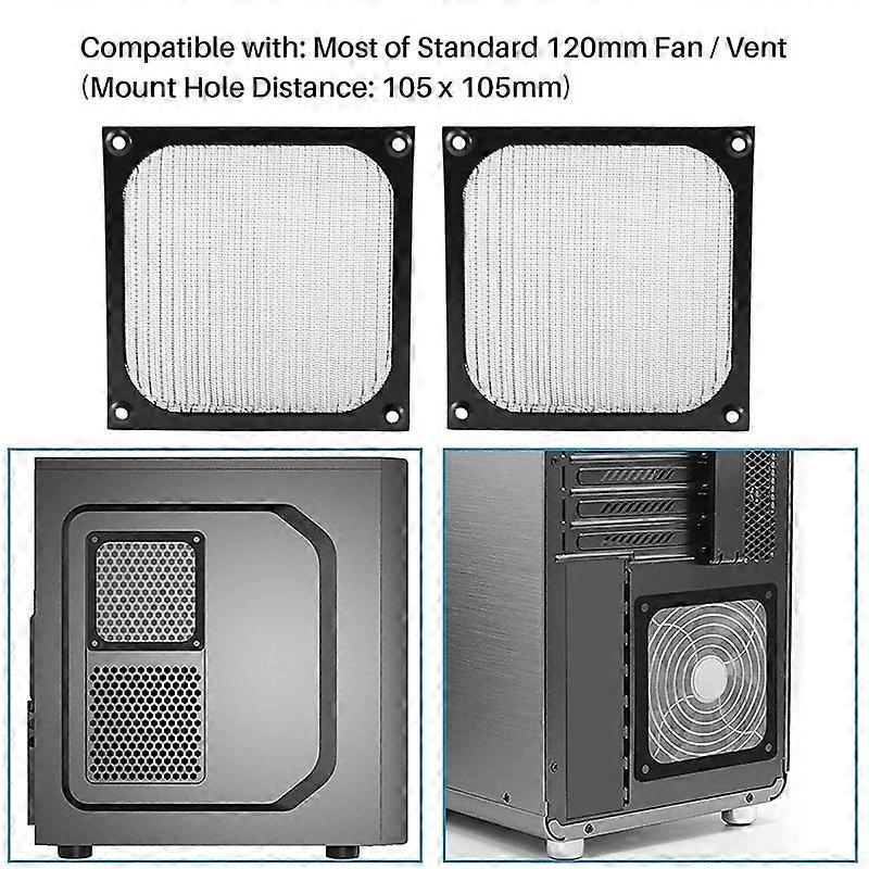 4Pack 120Mm Computer Fan Filter Grills Stainless Steel Wire Mesh ...