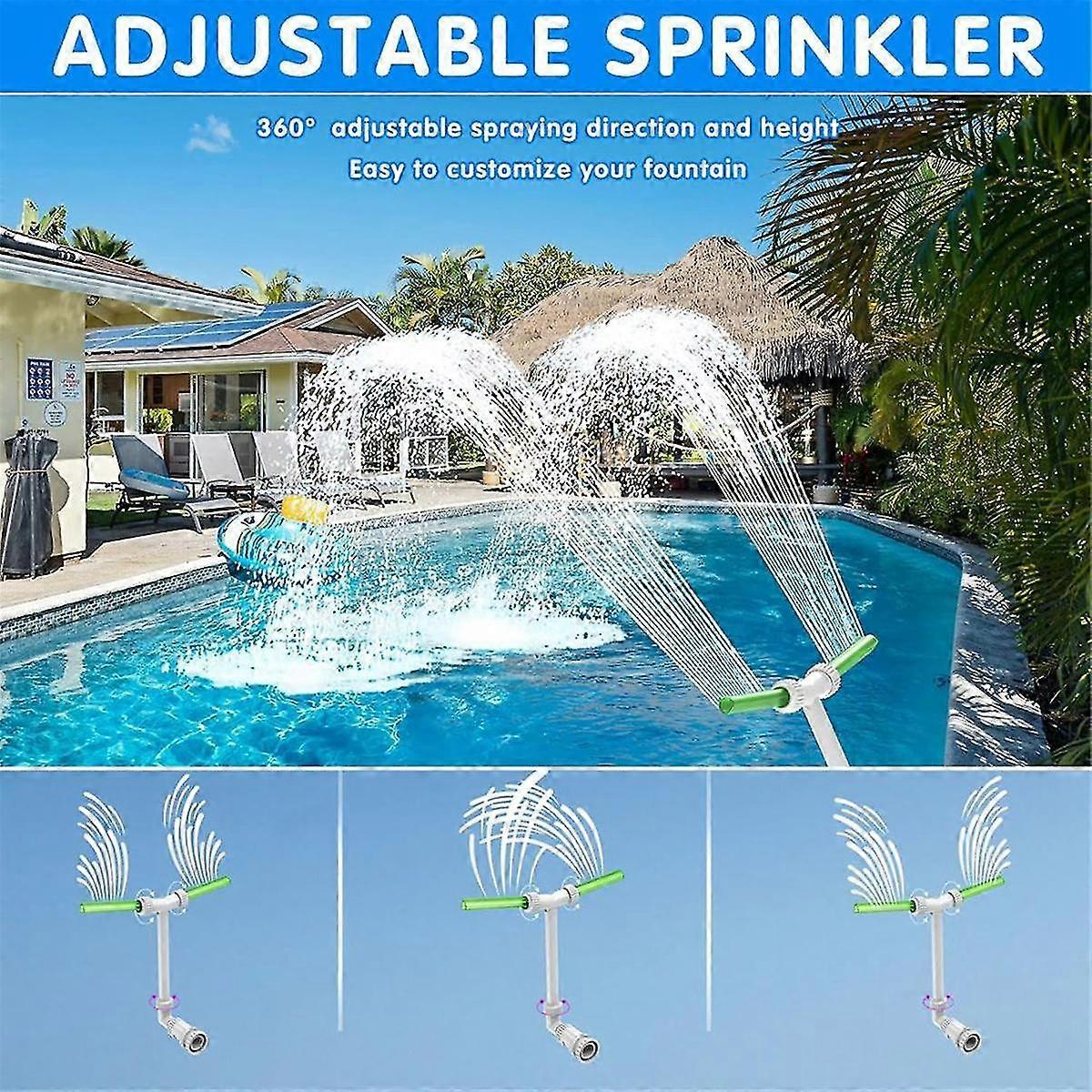 Pool Fountain Dual Pool Sprayer Fountain, Swimming Pool Decor ...