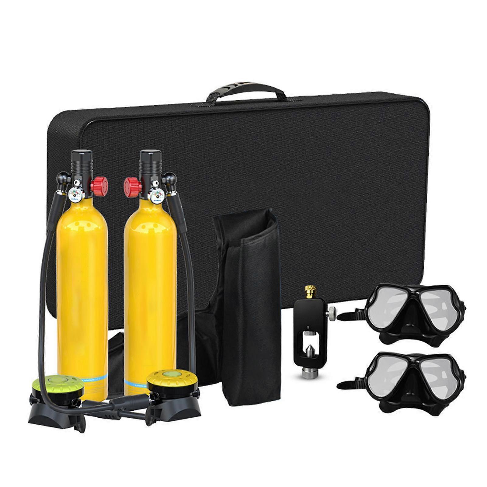 Double Oxygen Cylinder Diving Equipment Set Snorkeling Swimming ...