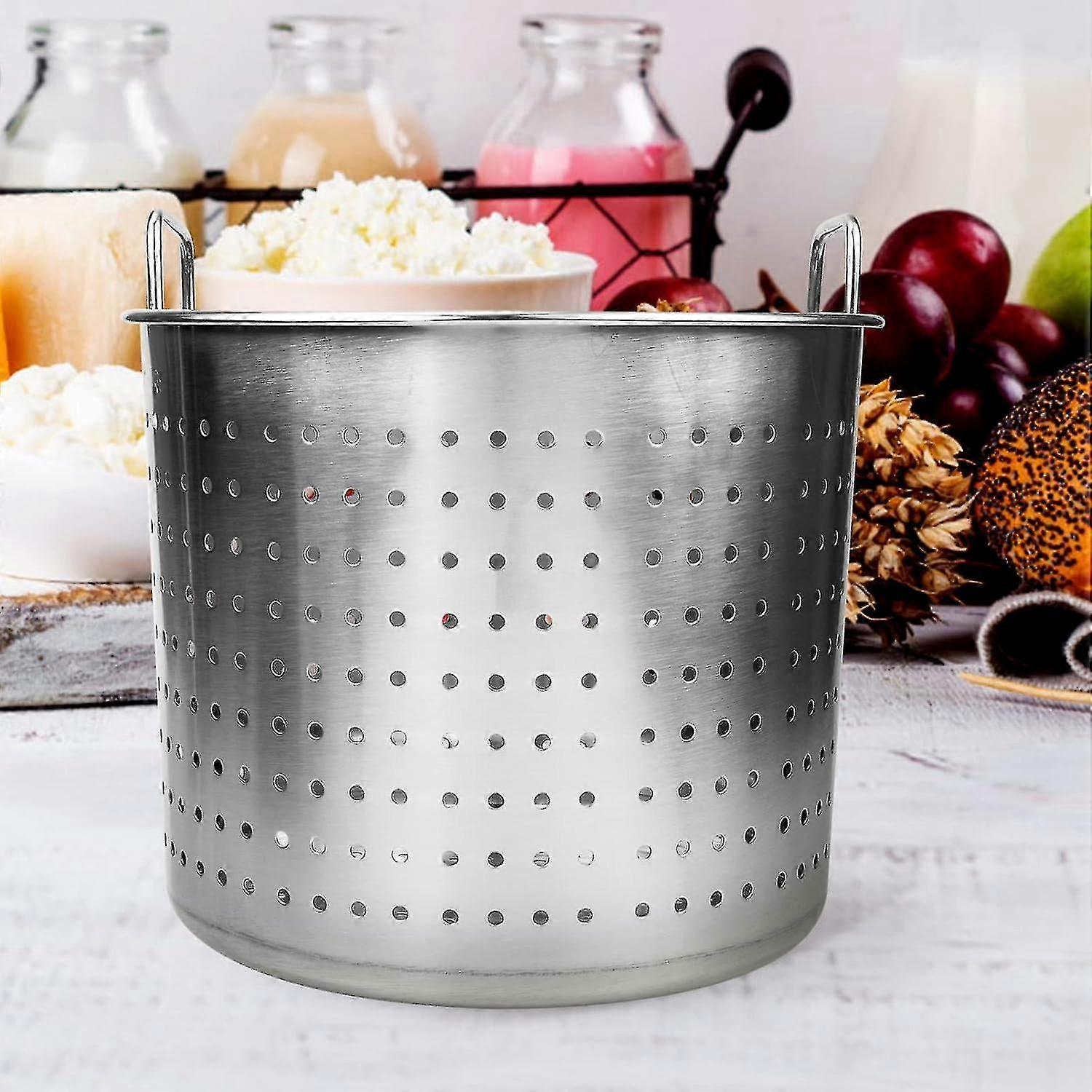 Large Stainless Steel Crawfish Pot with Strainer Basket and Handle ...