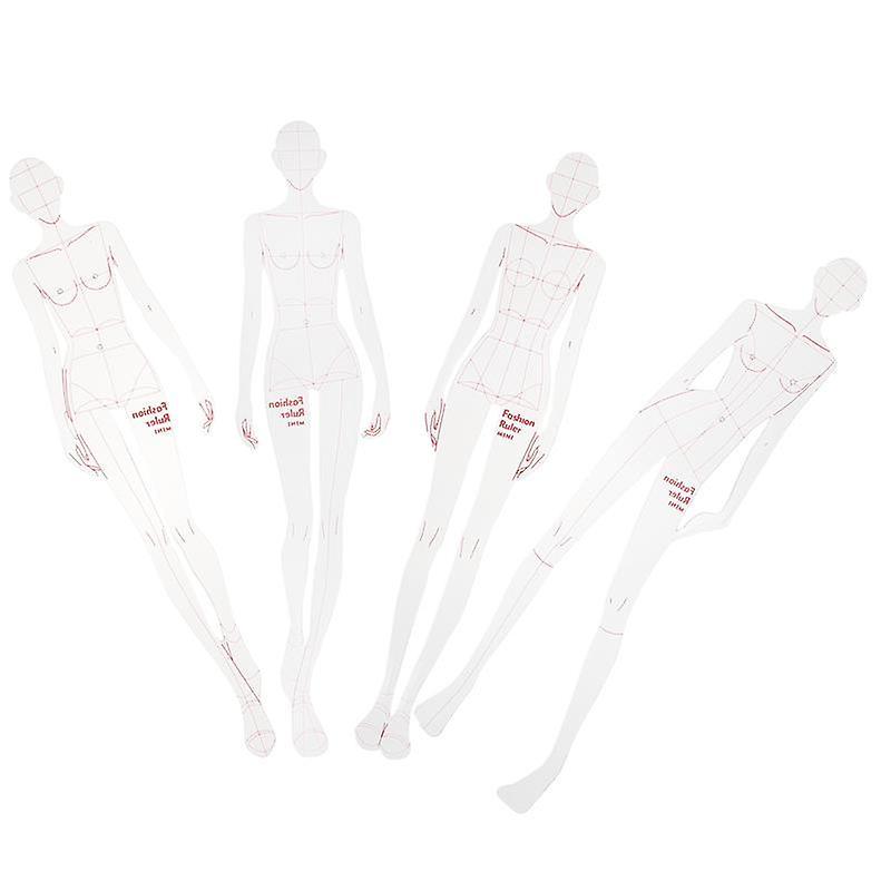 1 Set Clothing Drawing Template Ruler Model Fashion Sewing Patchwork ...