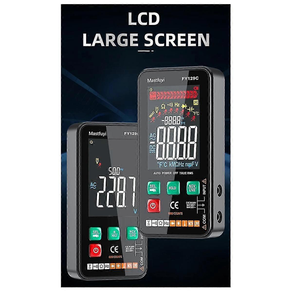 Smart Digital Multimeter With Bracket Lcd Color Screen Ac/ Tester Ohm ...