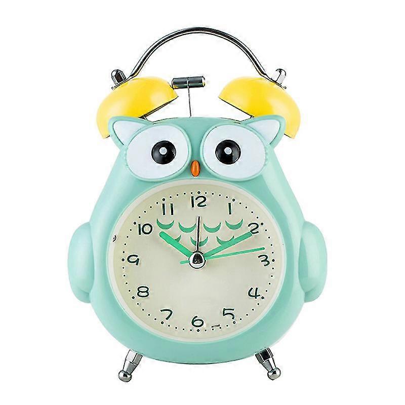 Kids Alarm Clock Owl Loud Bell Analog Alarm Clock Silent Non-Ticking ...