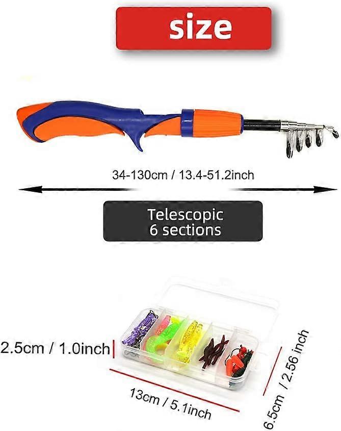 Children's Telescopic Fishing Rod and Reel | Fruugo UK