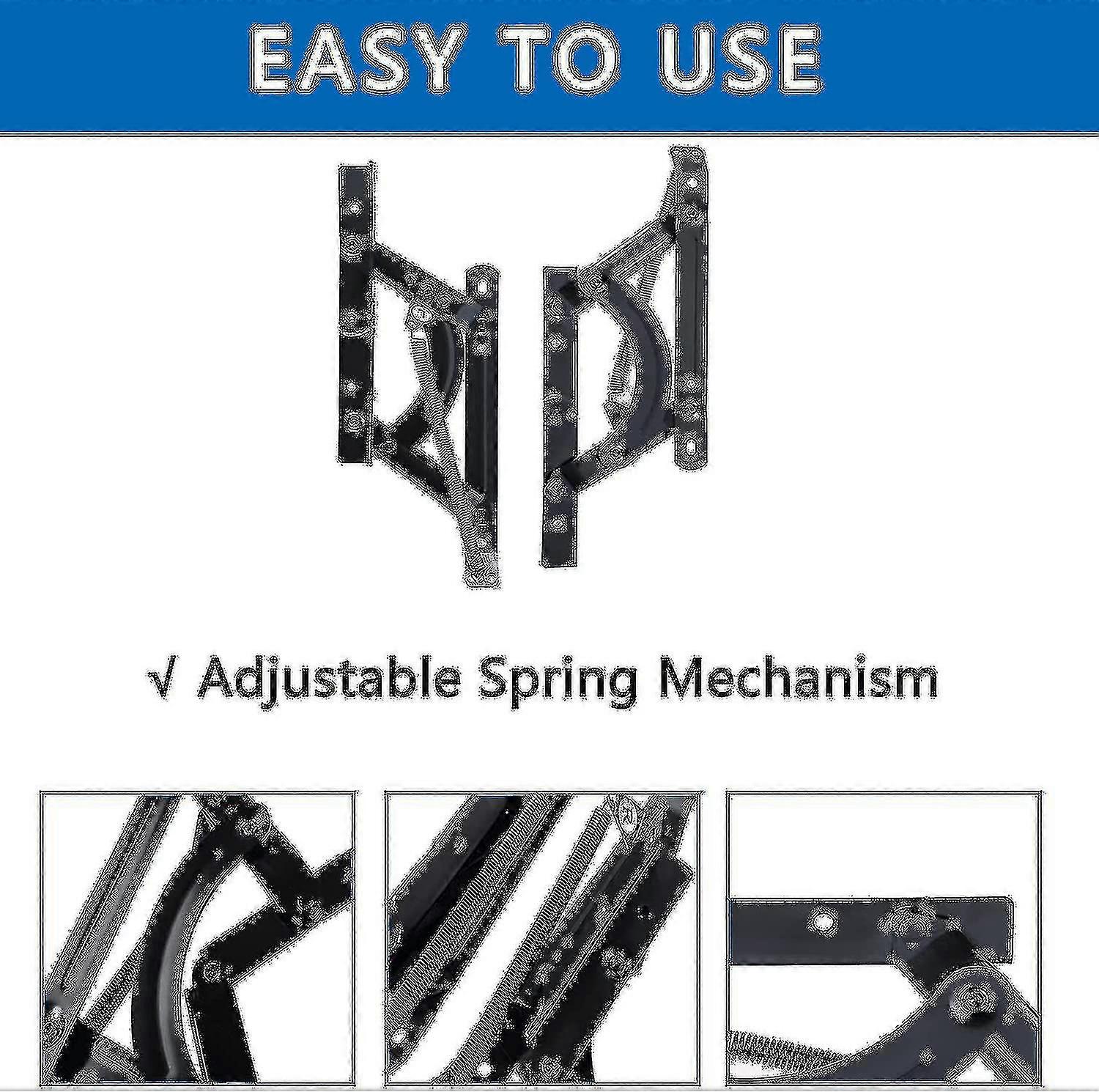 Sofa Couches Bed Diy Adjustable Spring Mechanism Futon Hinge Hardware Triple Click Hinge ...