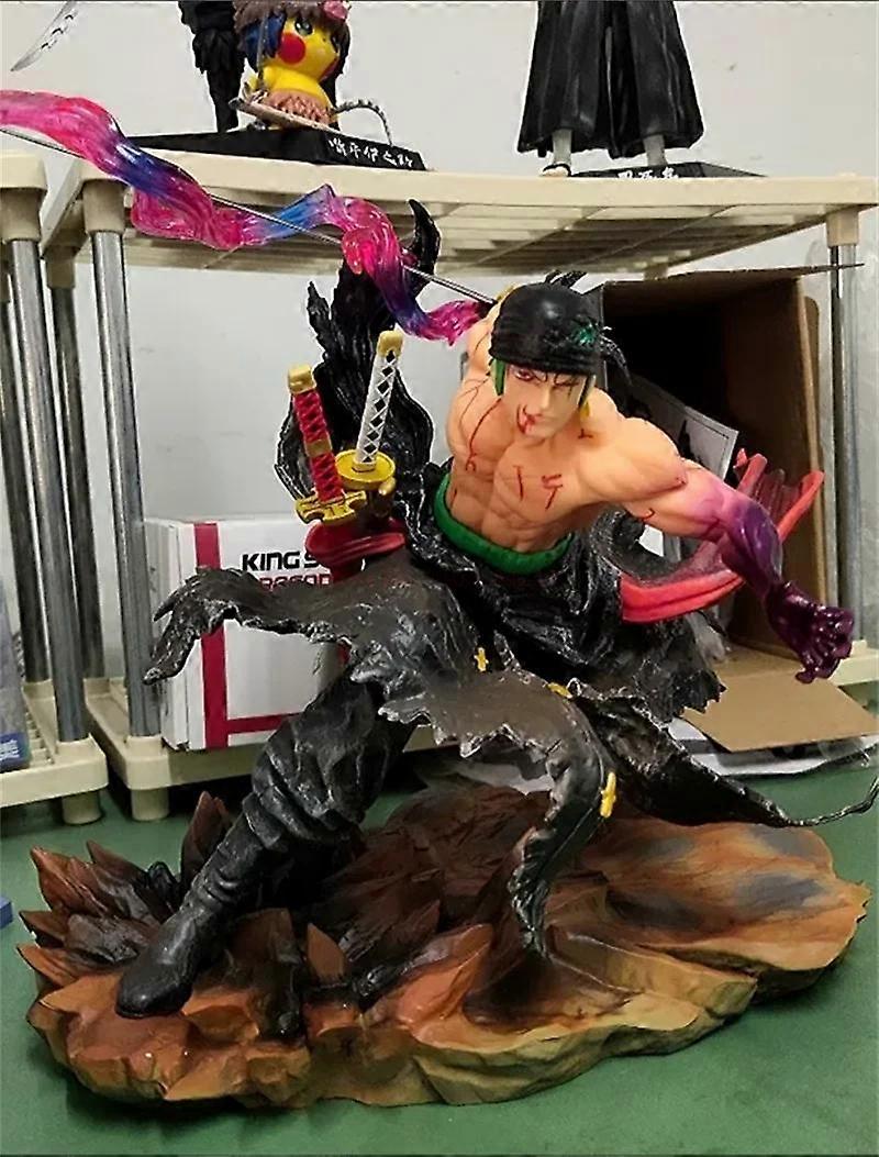 32cm One Piece Figure Roronoa Zoro Anime Figures 2 Heads Zoro Figurine ...