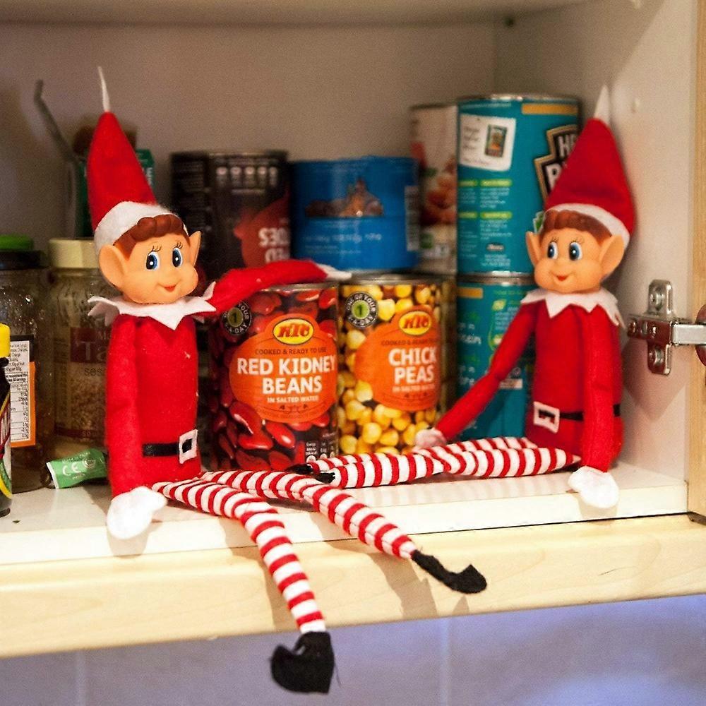 42cm Christmas Elf Doll för barn Mini Toy Elf Dolls för jul Poserbara ...