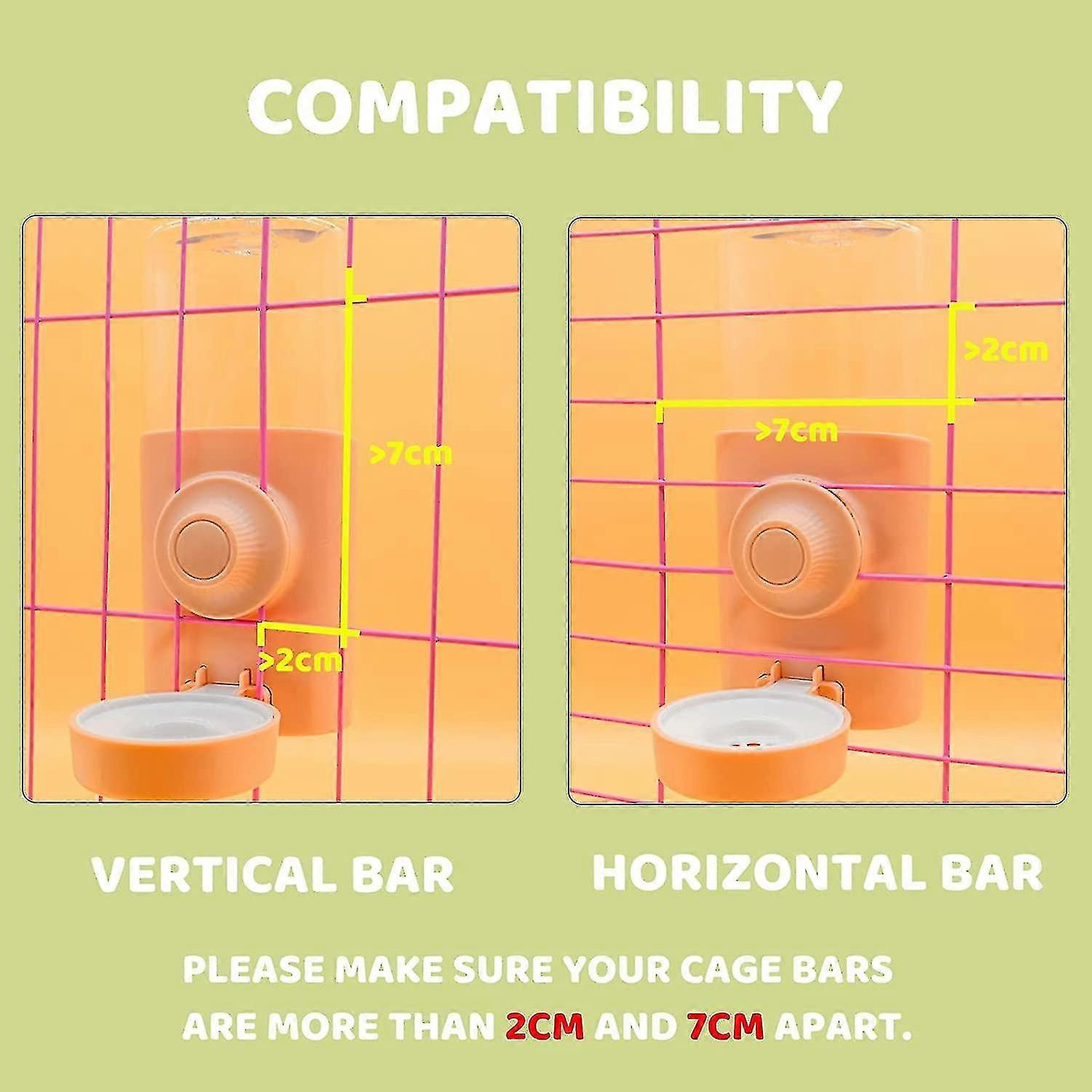 Rabbit Water Bottle, 600ml Hanging Automatic Water Dispenser By Gravity ...