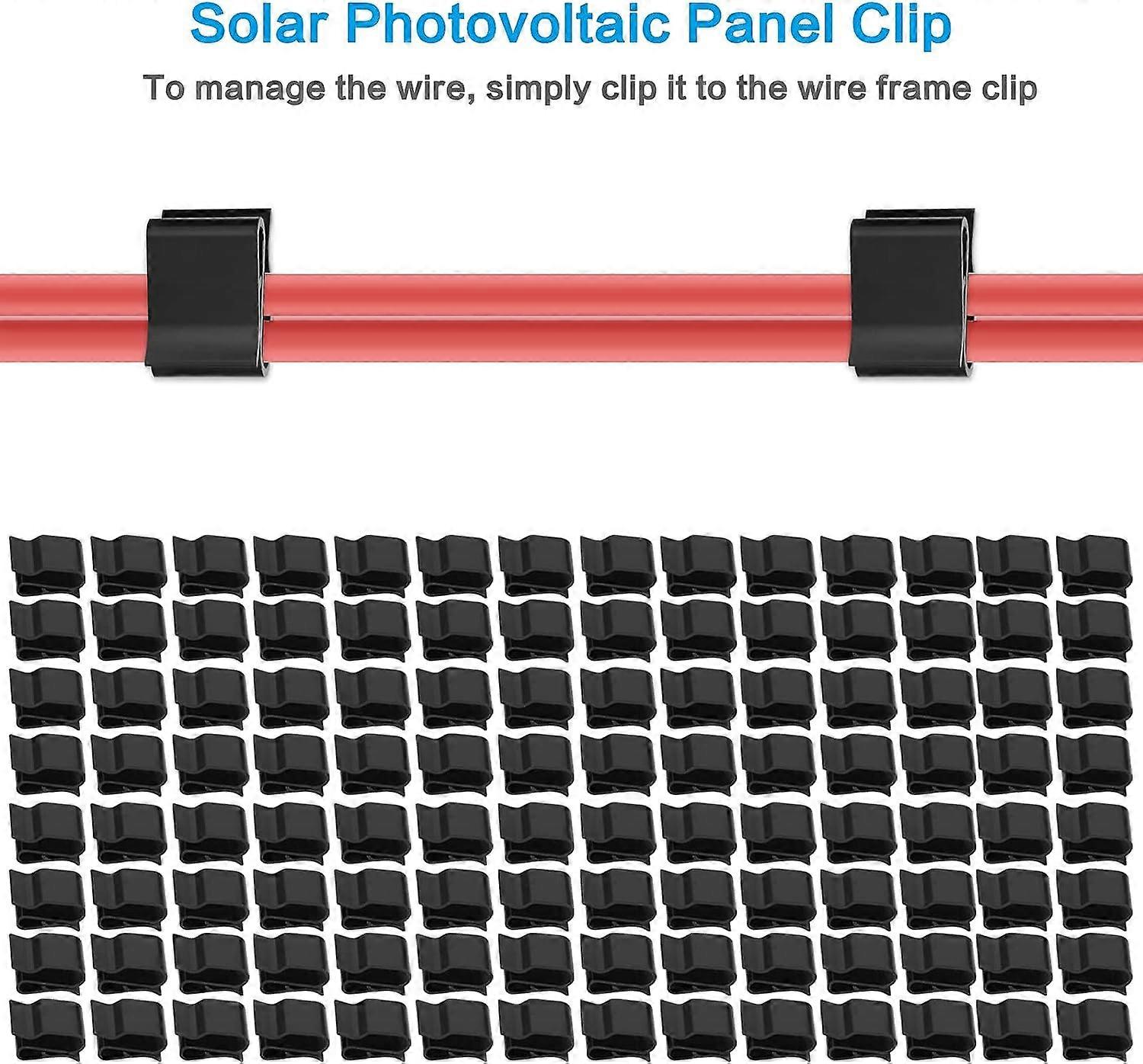 50/100pcs Plastic Solar Photovoltaic Panel Wire Clips PV Cable Clamp ...