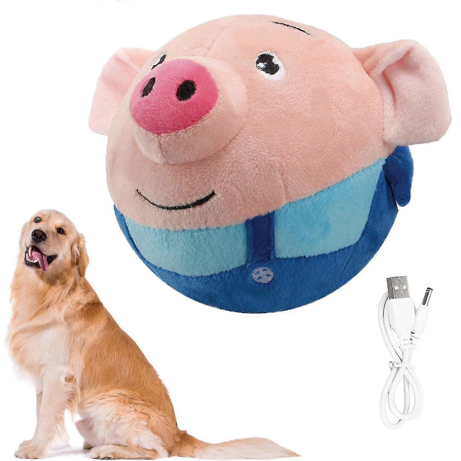 Puppy Ball Active Moving Pet Plush Toy Singing Dog Chewing Squeaker ...