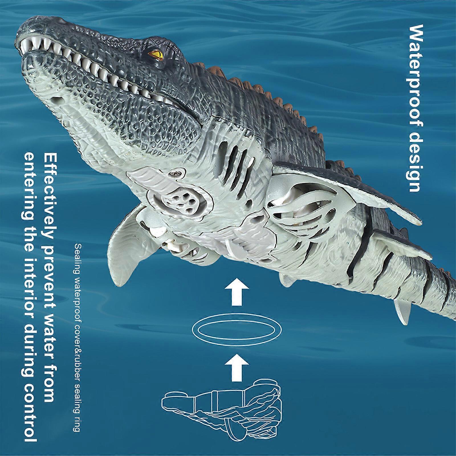 Remote Control Mosasaurus Water Pool Toys for Kids, RC Boat Dinosaur 1: ...