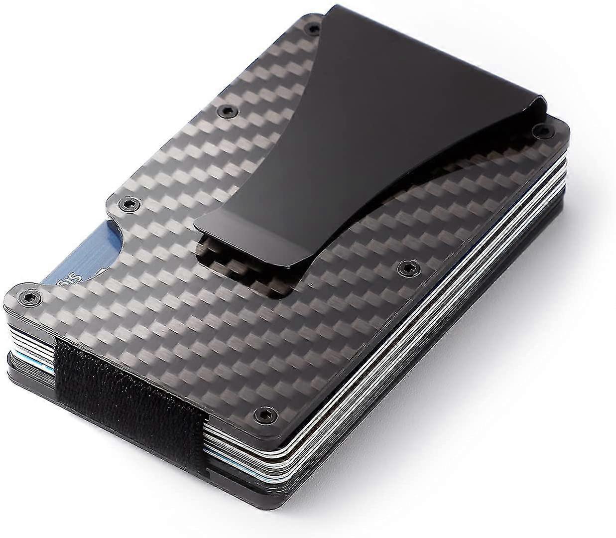 Carbon Fiber Credit Card Holder With Metal Money Clip -nfc Rfid ...