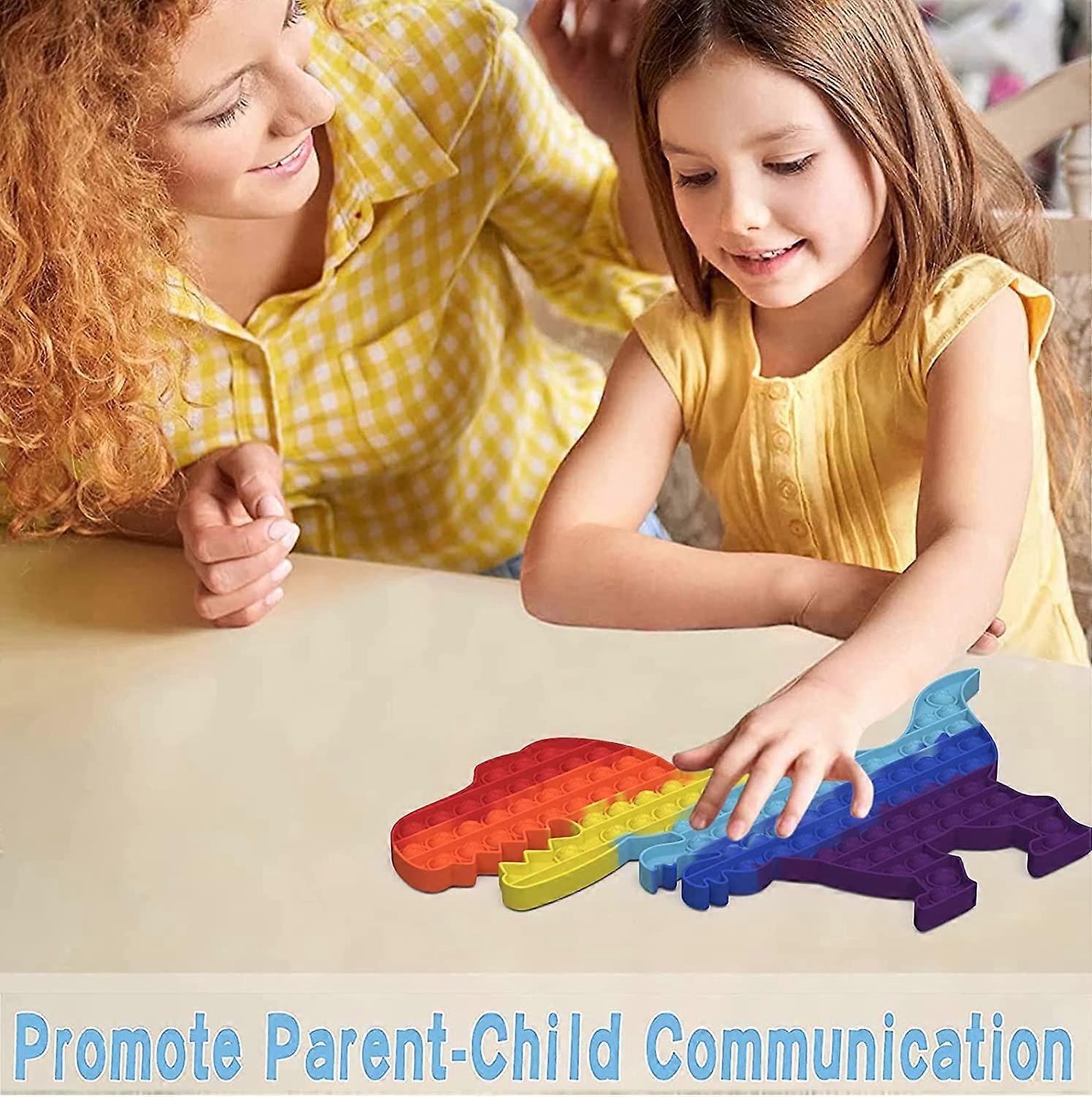 Big Pop Fidget Toys, Jumbo Dinosaur Pop Poppers it Sensory Fidget ...