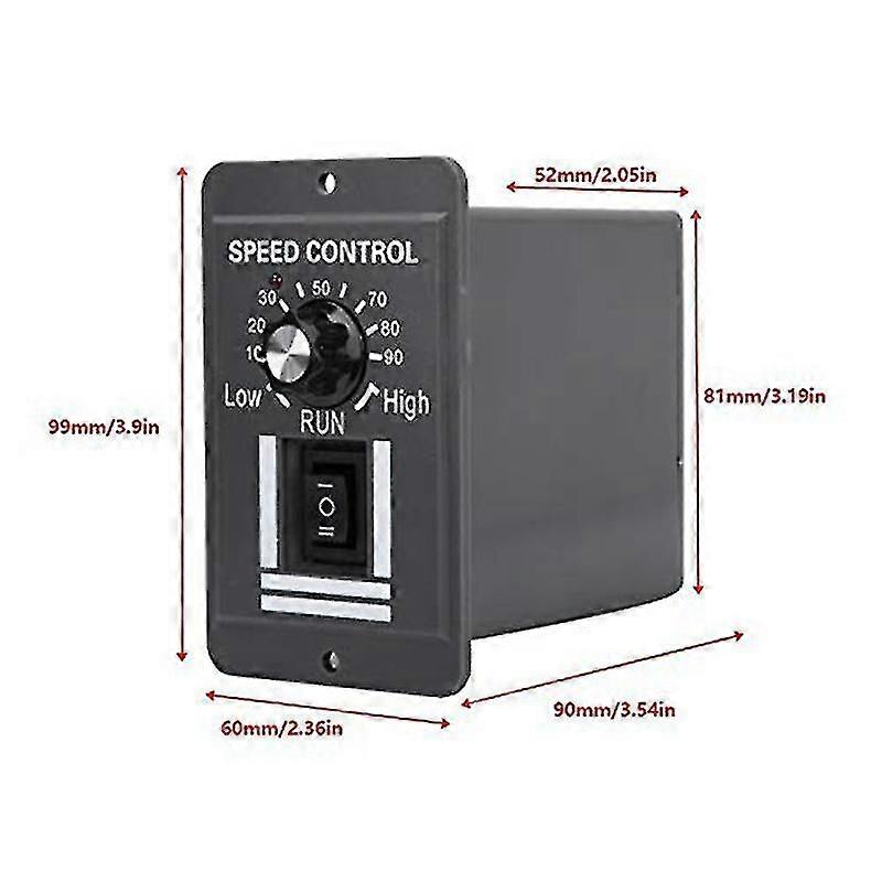 Dc 12-60v 40a Pwm Brush Motor Speed Controller Cw Ccw Reversible Switch ...