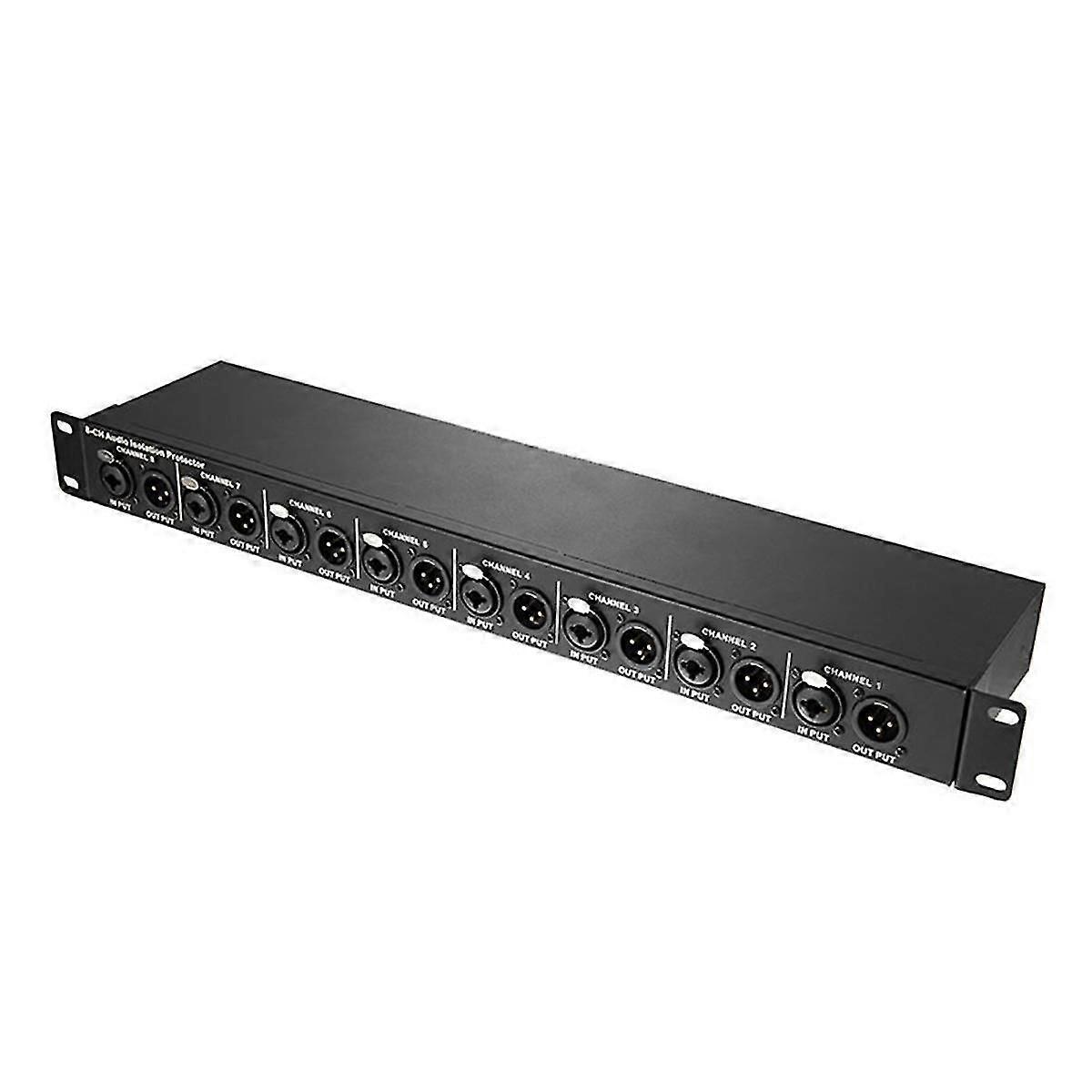 T8 Multi-Function 8-Channel Audio Isolator 1U Rack Mounted XLR 6.35mm ...