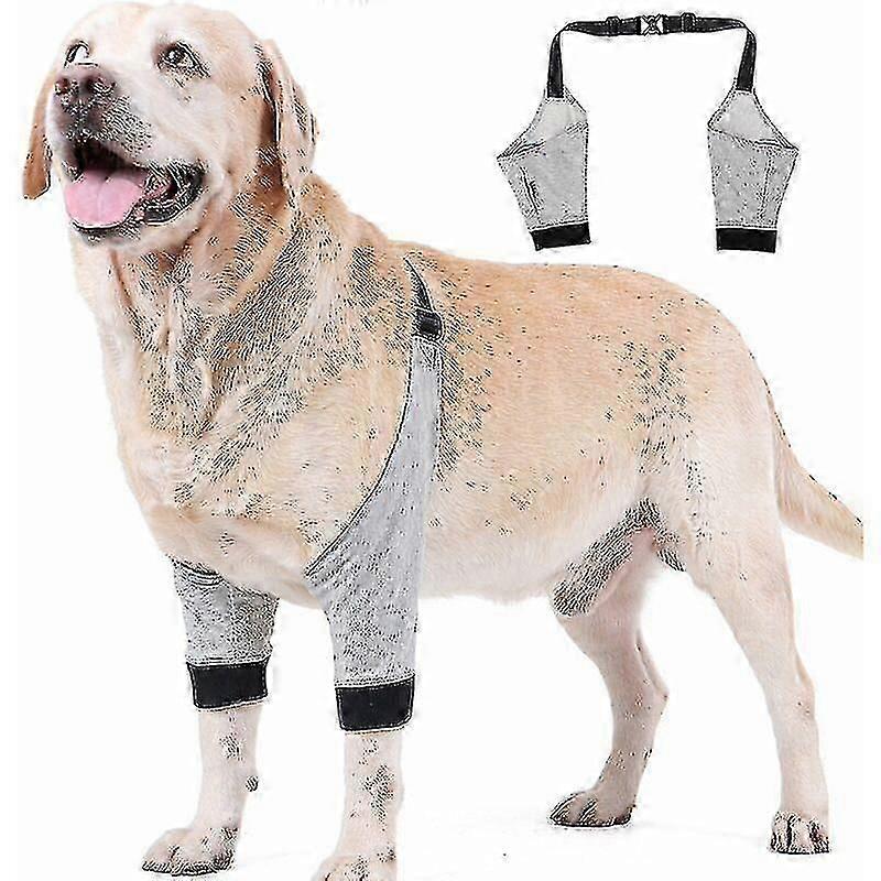 Dog Elbow Pads Adjustable Front Leg Covers Pet Surgery Injury Recovery ...