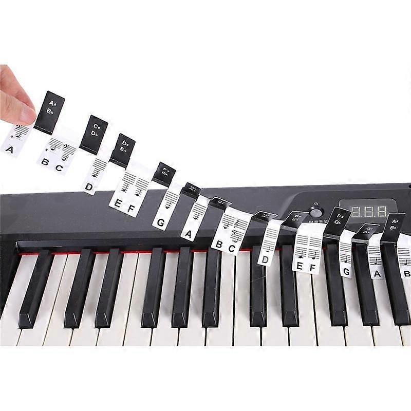 2 PCS 88 Keys Removable Piano KEY Labels Piano Keyboard Stickers Piano ...