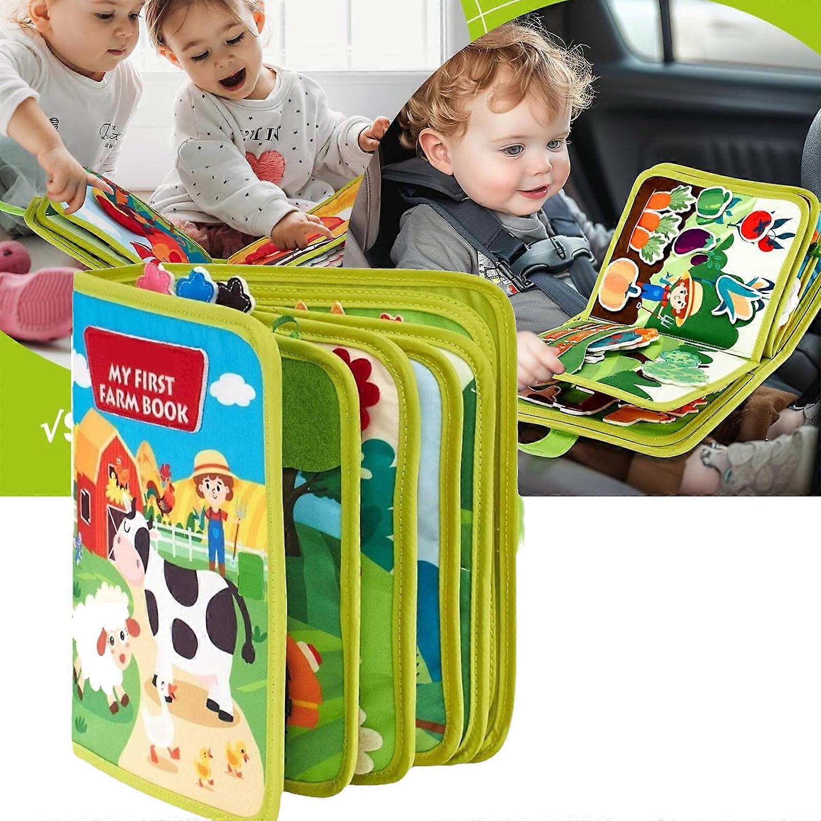 Interactive Felt Book For Kids and Toddler Fun Farm Theme Animal ...